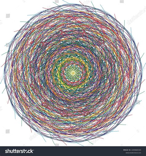 Complex Circular Colourful Drawing Experiment Stock Vector Royalty Free 2204664165 Shutterstock