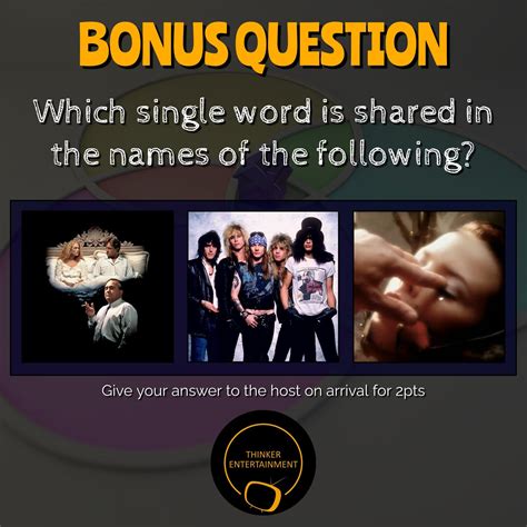Thinker Entertainments Bonus Question