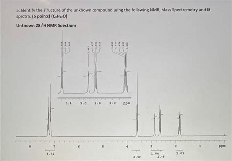 [solved] 5 identify the structure of the unknown compound