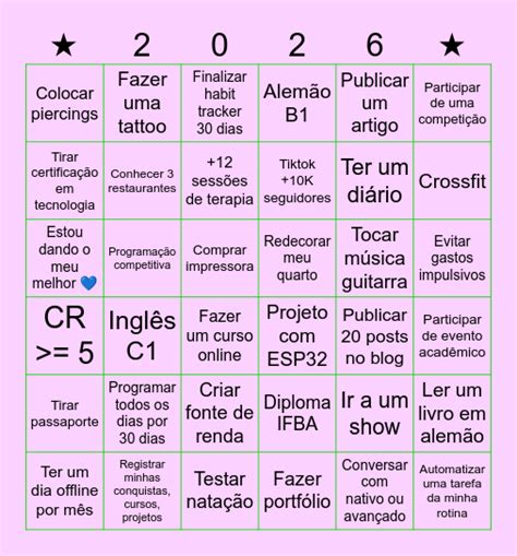 Bingo De Metas Bingo Card