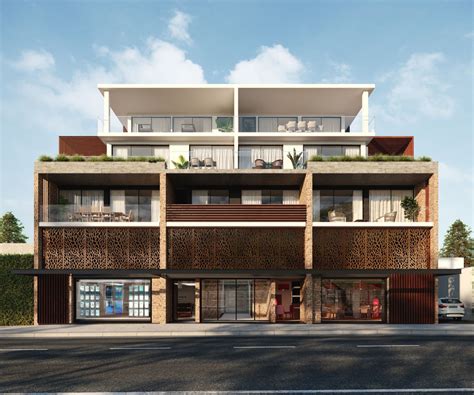Modern Mixed Use Development Exterior Mix Use Building Residential