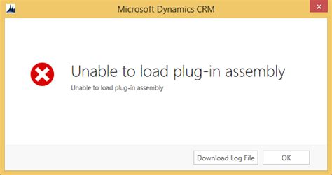 Microsoft Dynamics Crm Error Unable To Load Plug In Assembly In Offline Mode For Dynamics Crm