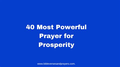 40 Most Powerful Prayer For Prosperity