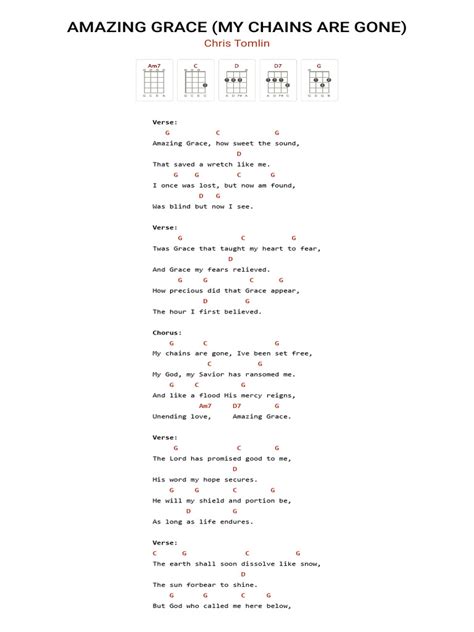 Amazing Grace Ukulele Chords And Lyrics Pdf Amazing Grace Religious Belief And Doctrine