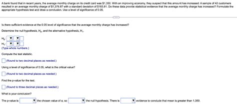 Solved Appropriate Hypothesis Test And Draw A Conclusion Chegg