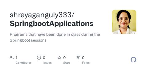 GitHub Shreyaganguly SpringbootApplications Programs That Have Been Done In Class During