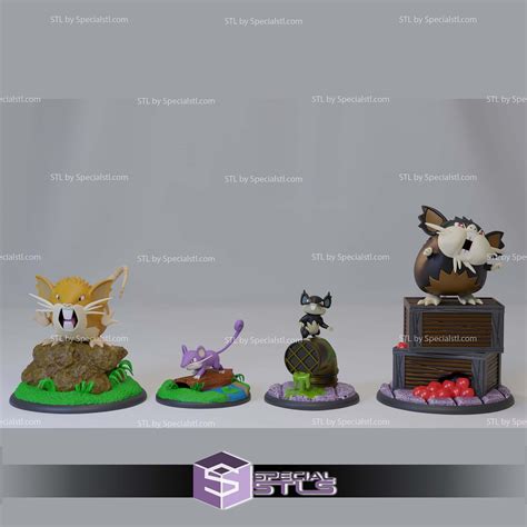 Basic Pokemon Rattata Raticate Alolan Rattata Raticate Specialstl
