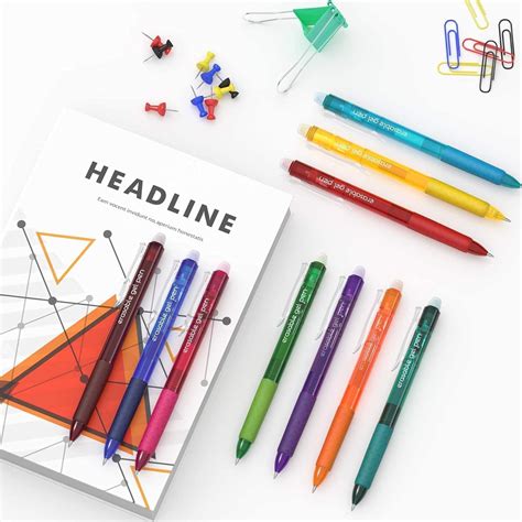Erasable Gel Pens 26 Colors Retractable Erasable Pens Clicker Fine