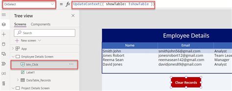 How To Make Power Apps Data Table Empty