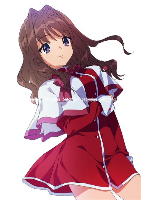 Safebooru 1girl Blue Eyes Bow Breasts Brown Hair Capelet Cowboy Shot