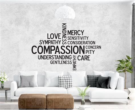Vinyl Wall Art Decal Compassion Word Cluster Church Sign Sermon