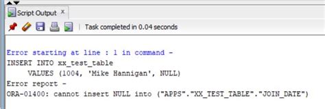 Create Table Scripts Explore Oracle Applications