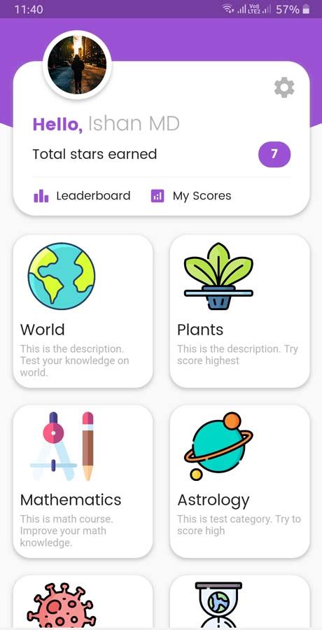 flutter quiz app for android and ios with admob by aim tech codecanyon