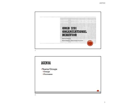 Orgb Week 8 Session 1 Zeynep Aksehirli Week 8 Session 1 Team Design