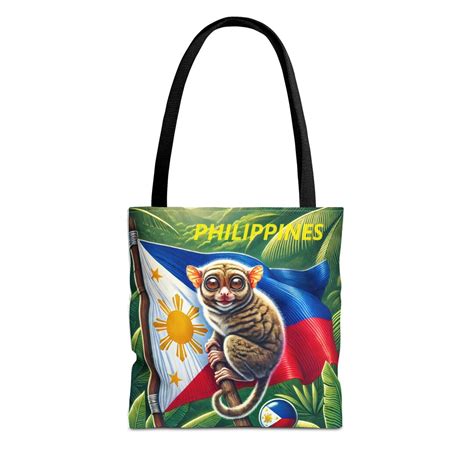 Philippine Flag Tarsier Tote Bag Filipino Pride Etsy