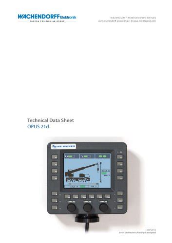 Opus A6 Standard Basic Topcon Electronics Gmbh And Co Kg Pdf