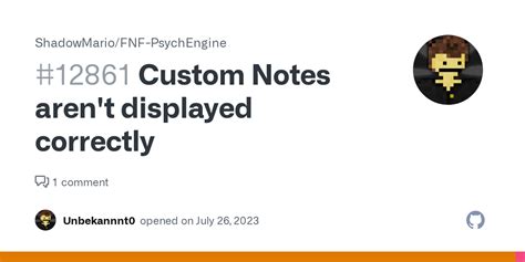Custom Notes Aren T Displayed Correctly Issue ShadowMario FNF PsychEngine GitHub