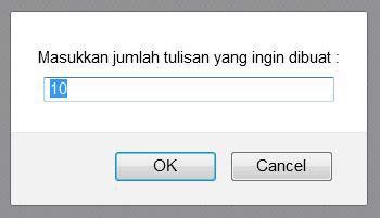 Contoh Penggunaan While Pada JavaScript
