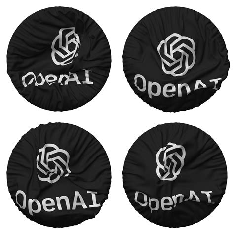 Chatgpt Openai Flag In Round Shape Isolated With Four Different Waving Style Bump Texture 3d