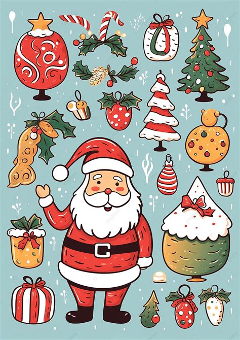 크리스마스 낙서 세트 손으로 그린 크리스마스 문자 배경 배경 화면 및 일러스트 무료 다운로드 Pngtree