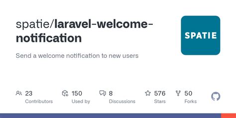 github spatie laravel welcome notification send a welcome