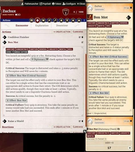 Trying To Simplify Action Output In Foundry Pf2e Rfoundryvtt