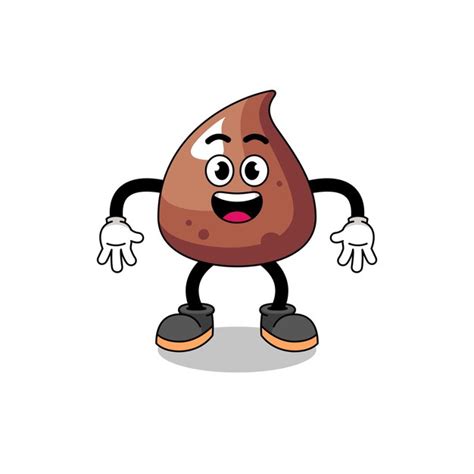 Premium Vector Choco Chip Cartoon With Surprised Gesture