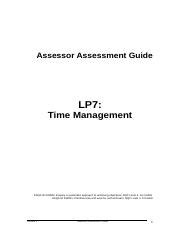 LP7 Assessor Assessment Guide With Memorandum 1 Docx Assessor