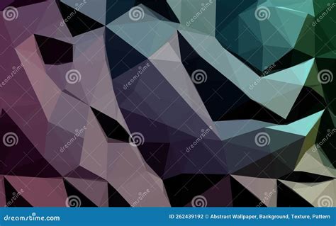 3d Vector Illustration Volumetric Background With Stones Rock With Colorful Light And Dark