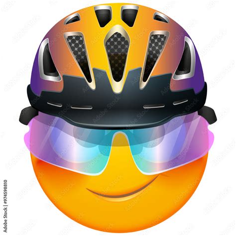 Bicyclist Emoji On White Background Cycler Emoticon With Cycling