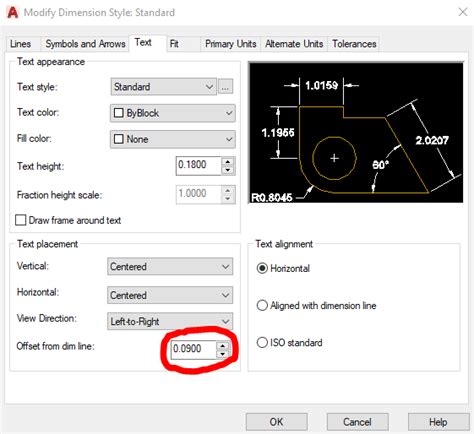 Edit Text Space Distance Within Dimension Line Autocad 2d Drafting Object Properties