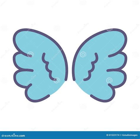 Cute Wings Isolated Icon Stock Vector Illustration Of Heaven 81523174
