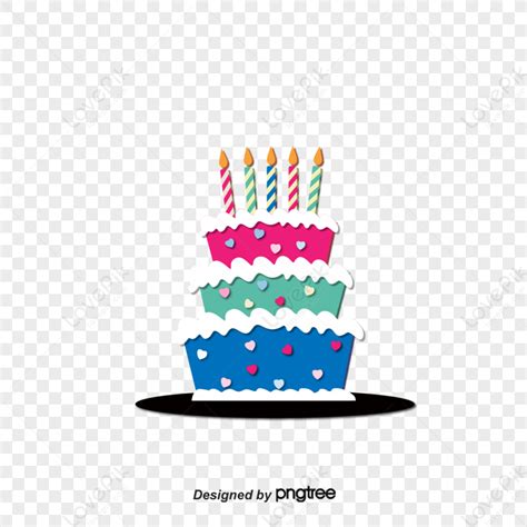 만화 생일 케이크기념일엽서장식적인 Png 일러스트 무료 다운로드 Lovepik