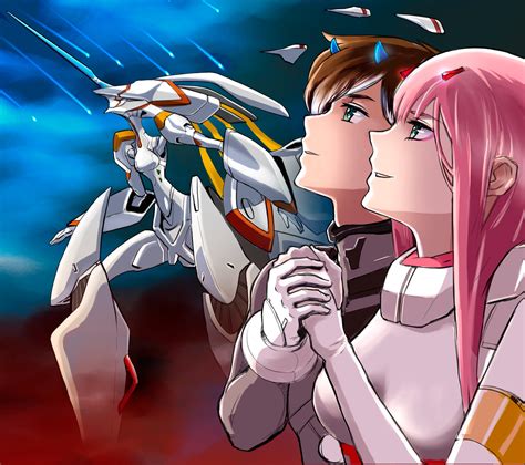 Zero Two Hiro Strelizia And Strelizia Apus Darling In The Franxx Drawn By Albyee Danbooru