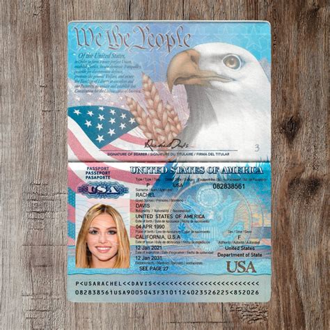 Us Passport Template Driverlicensefake