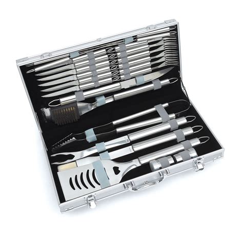 Dedeman Set 24 Accesorii Pentru Gratar Landmann Otel 47 Cm Dedicat Planurilor Tale