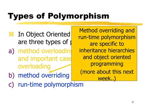 Ppt Object Oriented Programming Development Polymorphism I