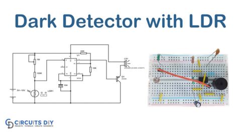 dark detector using ldr and 555 timer ic