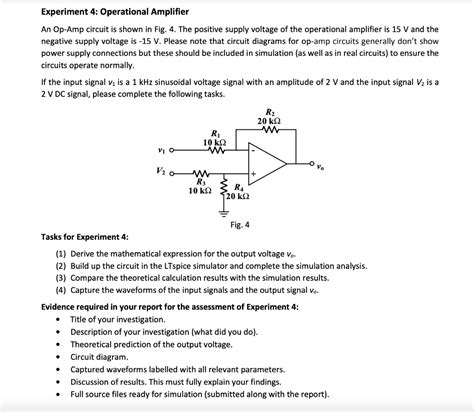 SOLVED Experiment Operational Amplifier An Op Circuit Is Shown In Fig The Positive