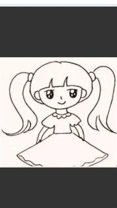 简笔画女孩长头发图片 简笔画女孩长头发图片大全 画趣文库（我爱生活）