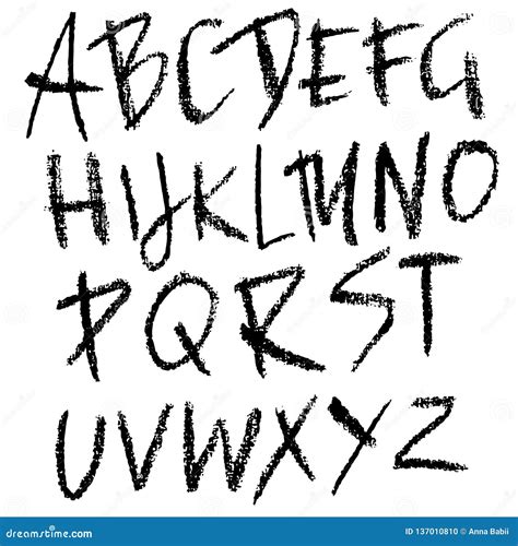 Chalk Textured Font Grunge Script On Chalkboard Vector Calligraphy