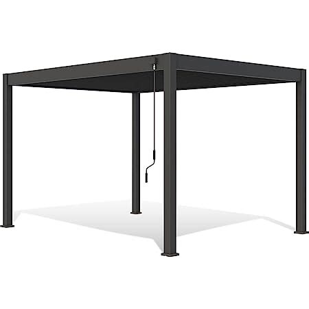 Amazonde Pergola Hwc L46 Mit Seitenwand Gartenpavillon Lamellen