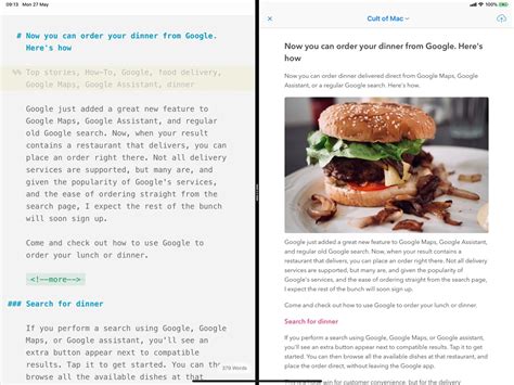 Ulysses New Ipad Split Screen View Is Better Than Apples Cult Of Mac