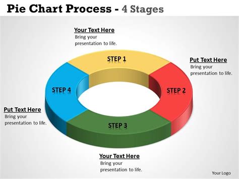Pie Chart Process 4 Stages 8 PowerPoint Slide Templates Download PPT Background Template