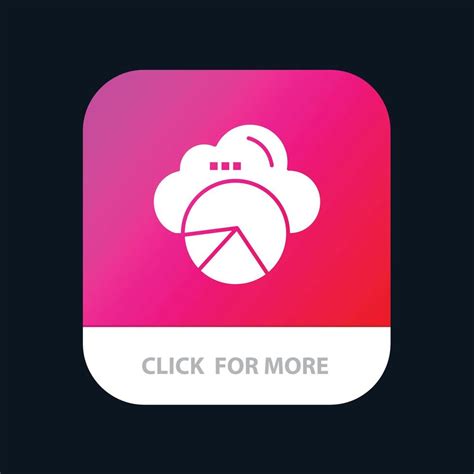 Reporting Cloud Data Science Cloud Science Mobile App Button Android And Ios Glyph Version