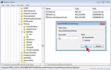 How To Disable Low Disk Space Warning Message On Windows 10 8 7 Or