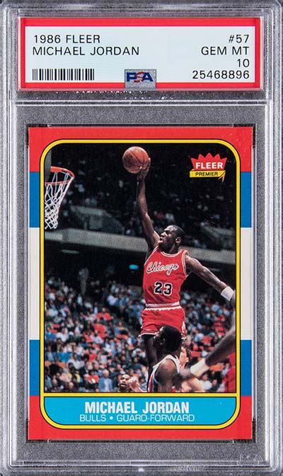 1986 87 Fleer Michael Jordan Rookie Cards Net Record 738000 Each