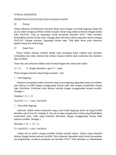 Titrasi Iodometri Pdf