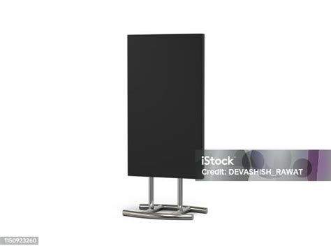 고립 된 흰색 배경 3d Illsutration에 모의 야외 실내 스탠드 광고 스탠드 배너 0명에 대한 스톡 사진 및 기타 이미지 Istock