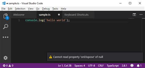 Triggering Compare With Saved Shows Warning Notification Cannot Read Property OnDispose Of
